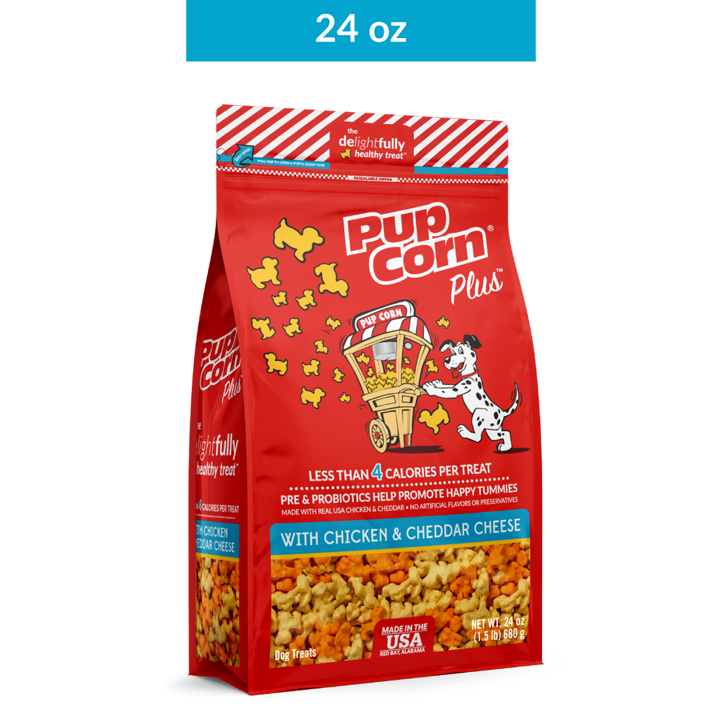 Pup Corn : Low Calorie Snacks for Dogs with Chicken & Cheddar Cheese ...